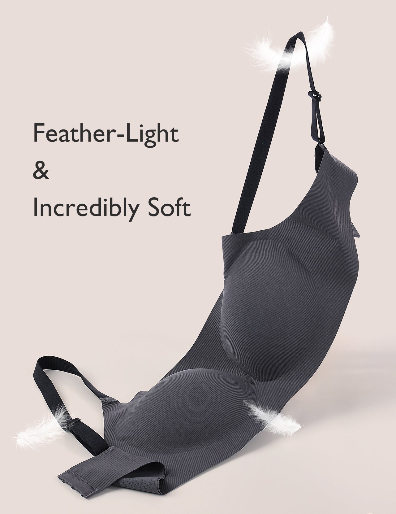Comfelie® Airlite Breathable Colored Strap Bra with Vertical Stripes